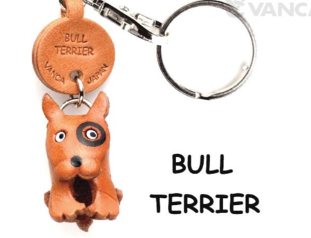 Leather Key Chain – Bull Terrier - ::Das Erzgebirge-Haus::